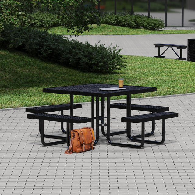 Quick Ship T46SQP 46" Square Expanded Metal Table – LeisureCraft ...