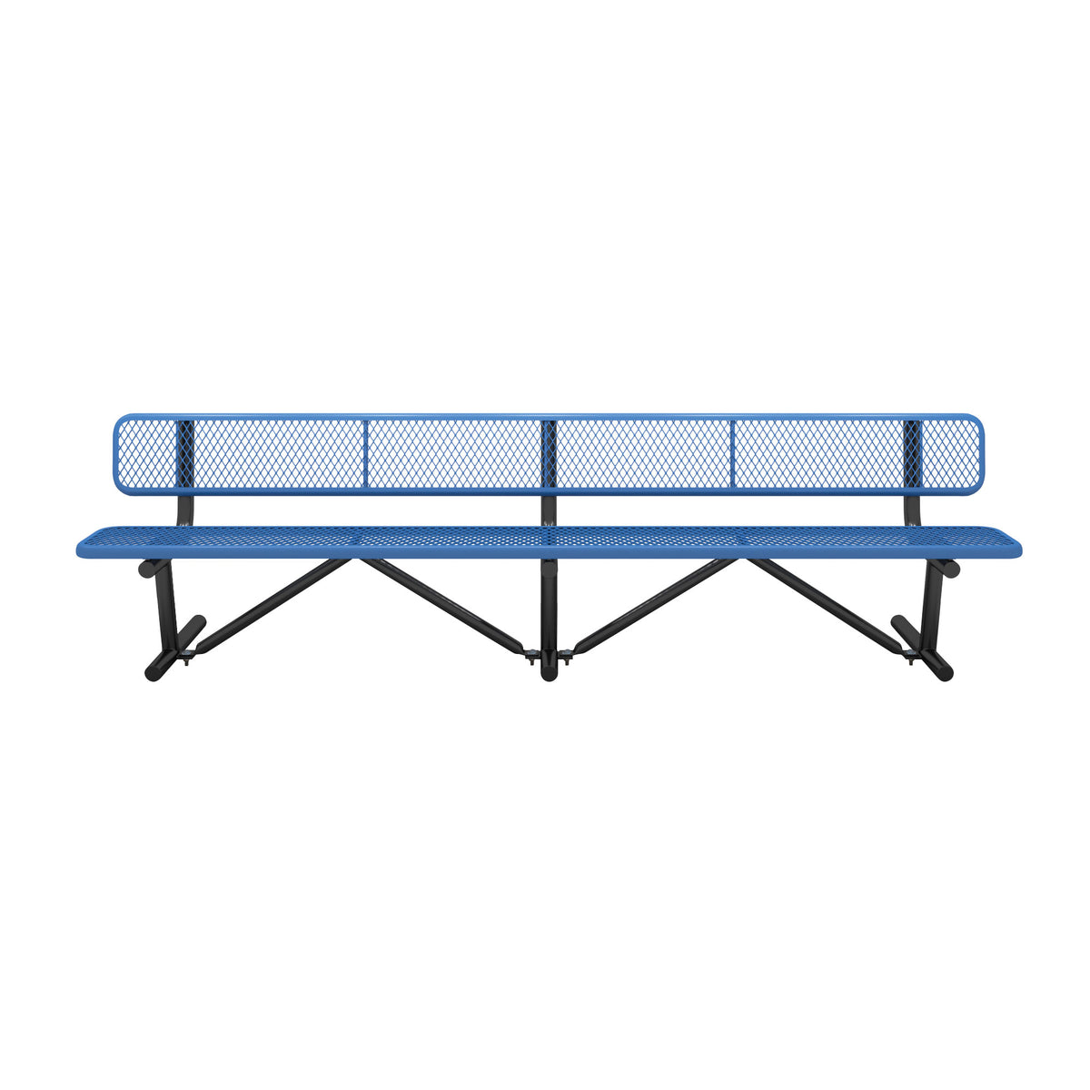 Standard Expanded Metal Bench With Back – Leisure Craft Inc.
