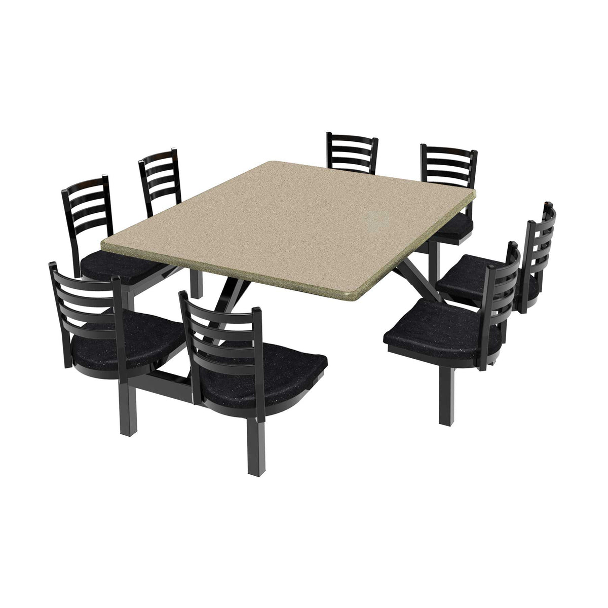 48˝ X 60" Rectangular 8-Seat Covey Fiberglass Table – LeisureCraft ...