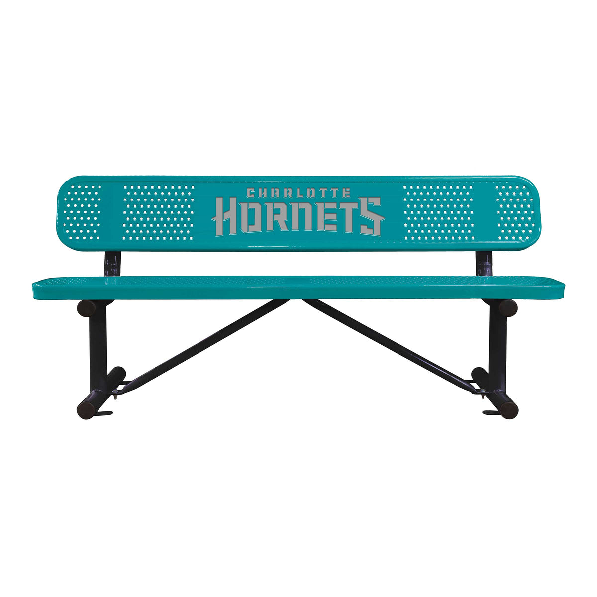 Personalized Multicolor Perforated Stadium Bench With Back - surface m ...