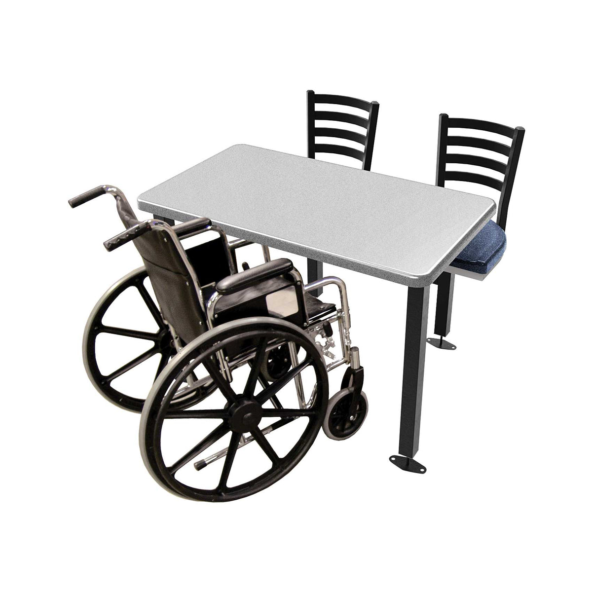 42˝ Rectangular 2-Seat Covey Corian® Wheelchair Accessible Table – LeisureCraft Holdings, LLC