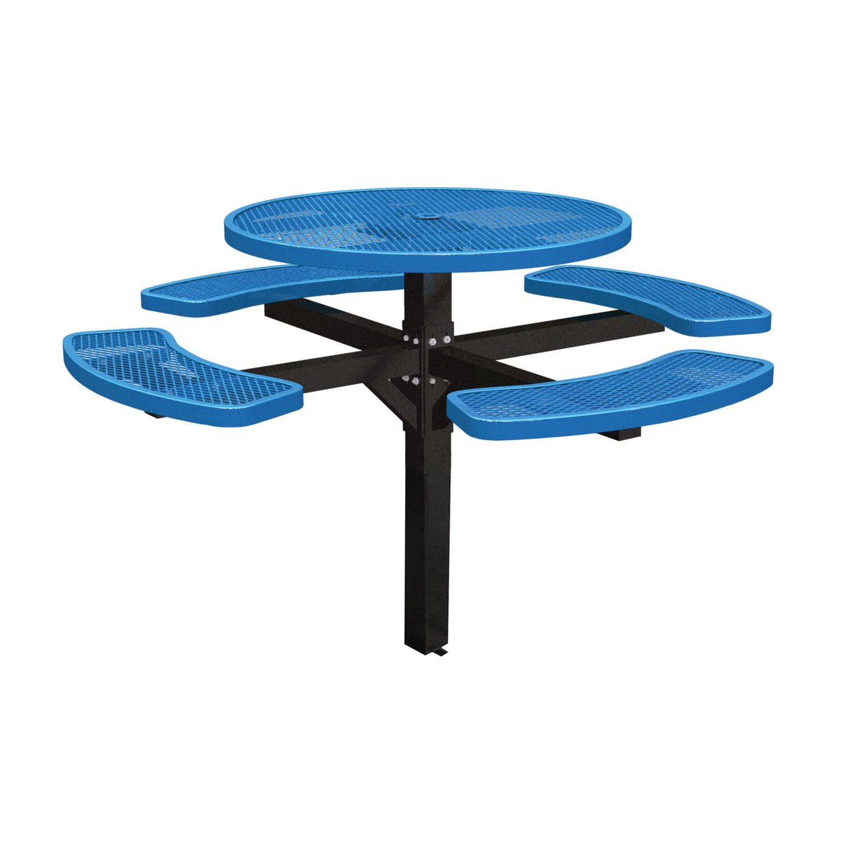 46˝ Single Post Expanded Metal Round Table – LeisureCraft®