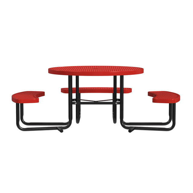 Quick Ship T46ROP-ADA 46" Round Expanded Metal ADA Table – LeisureCraft®