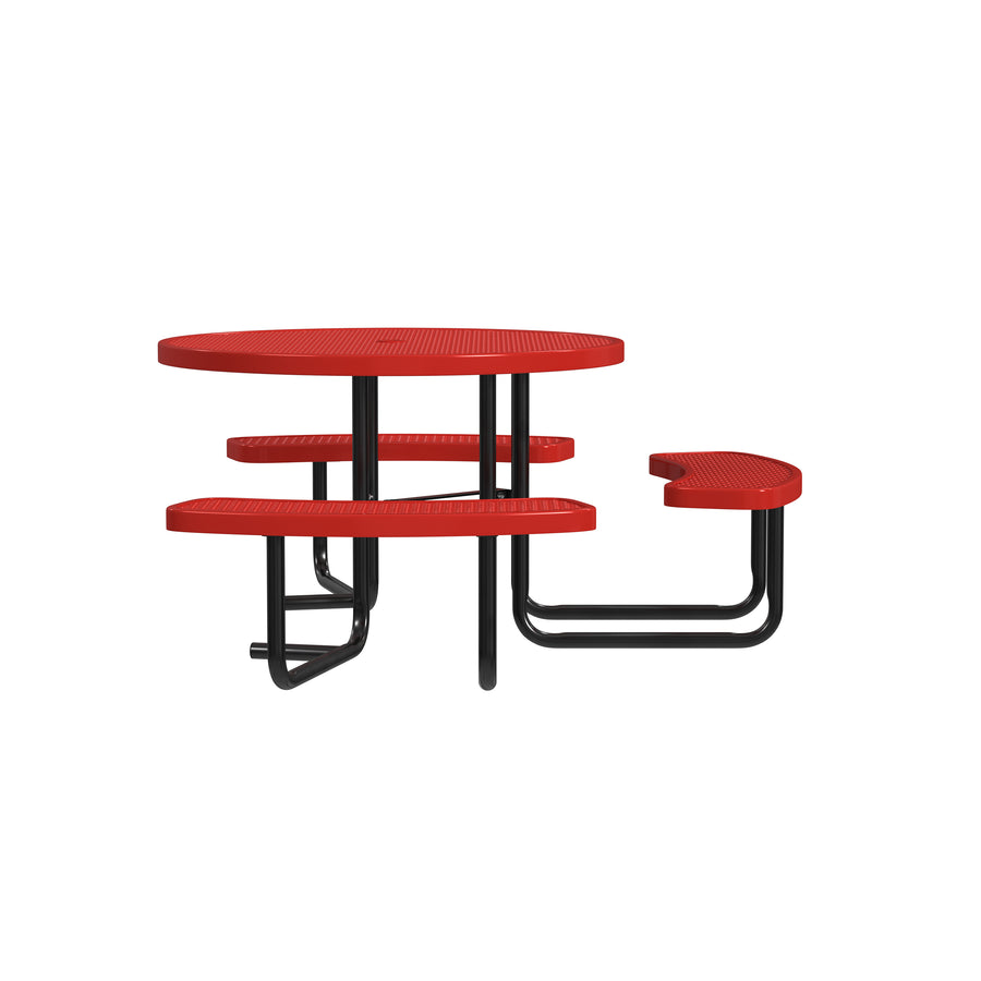 Quick Ship T46ROP-ADA 46" Round Expanded Metal ADA Table – LeisureCraft®