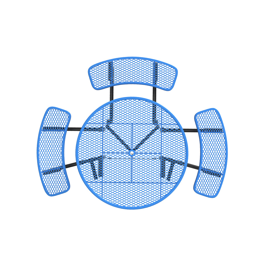 Quick Ship T46ROP-ADA 46" Round Expanded Metal ADA Table – LeisureCraft ...