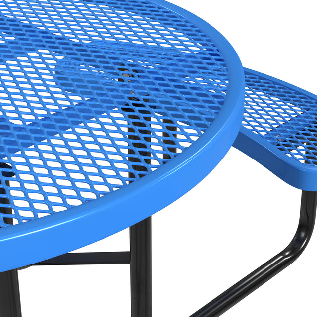 Quick Ship T46ROP-ADA 46" Round Expanded Metal ADA Table – LeisureCraft®